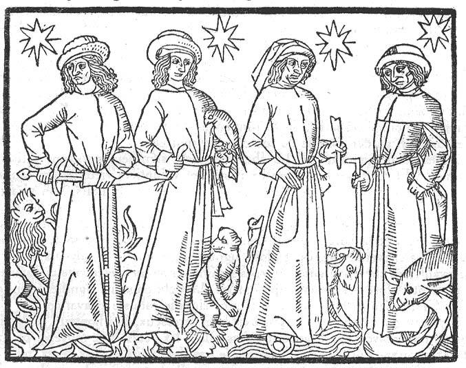 Temperament. The Four Humoral Men | The Astrological Explorer
